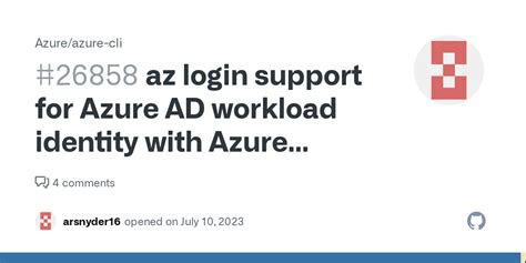 Az Login Support For Azure Ad Workload Identity With Azure Kubernetes