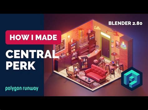 Free Video Friends Central Perk In Blender Low Poly 3d Modeling Timelapse Tutorial From