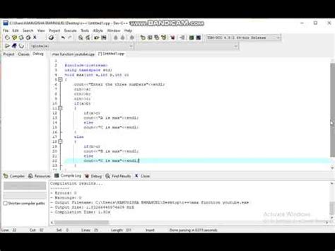 Nested If C Function For Max Of Three Numbers YouTube