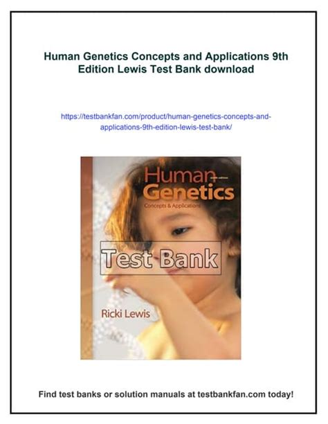 Human Genetics Concepts And Applications 9th Edition Lewis Test Bank Pdf