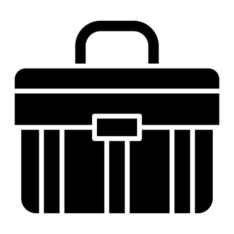 Premium Vector Briefcase Glyph Solid Black Illustration