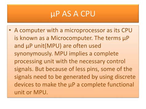 Applications Of Microprocessor PPTX