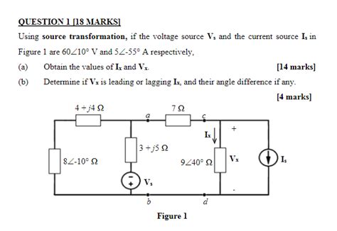 Solved QUESTION MARKS Using Source Transformation If Chegg