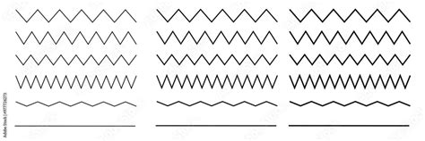 Wave Line And Wavy Zigzag Lines Black Underlines Wavy Curve Zig Zag