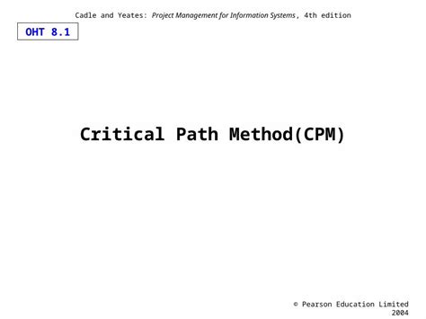 Ppt © Pearson Education Limited 2004 Oht 81 Cadle And Yeates