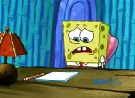 Spongebob Doing Homework