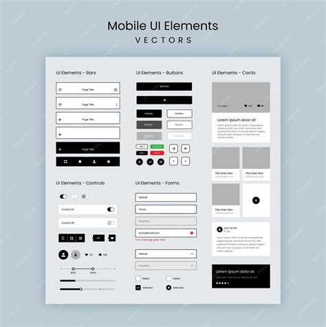 Premium Vector Web Design Ui Elements Ui Ux Design Elements For Web