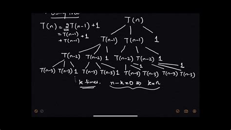 34 Recurrence Relation Multiple Recursive Statements Tree Method Youtube