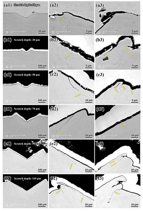 Typical Cross Sectional Morphologies Of Samples With Different Scratch Download Scientific