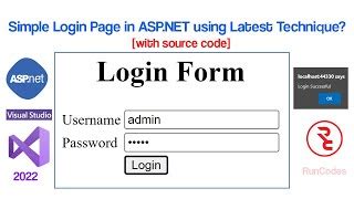How To Create A Login Form In Asp Net Using Sql Server Database And Visual Studio Source