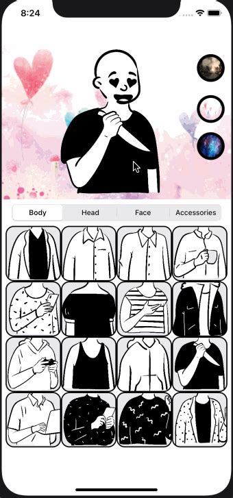 作業5 1：⭐️ 使用 open peeps 圖庫開發紙娃娃 app by baaro 彼得潘的 swift ios app 開發教室