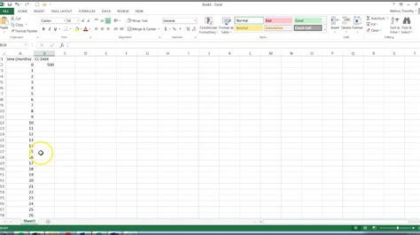 Entering A Recursive Sequence In Excel Youtube