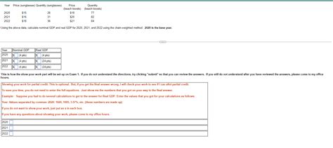 Solved Using The Above Data Calculate Nominal GDP And Real Chegg Com