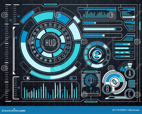 Sci Fi Futuristic Virtual Graphic Touch User Interface Hud Stock Vector Illustration Of