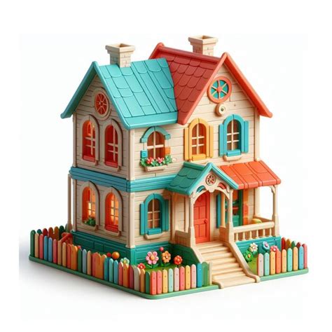 Premium Photo Toy House With Roof On Transparent Background