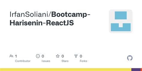 GitHub IrfanSoliani Bootcamp Harisenin ReactJS