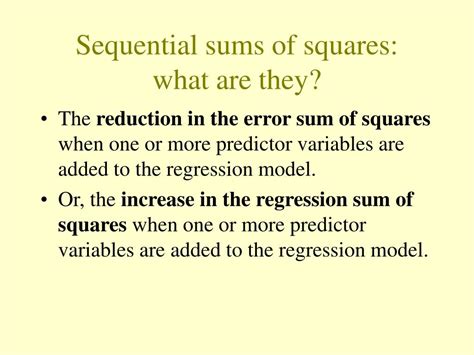 Ppt Sequential Sums Of Squares Powerpoint Presentation Free Download
