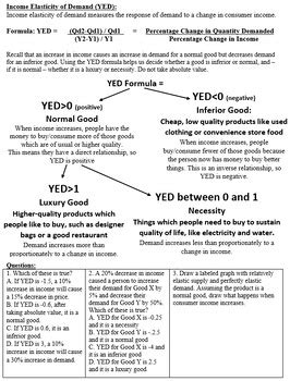 Elasticity AP Microeconomics Handout By Active Economics TPT