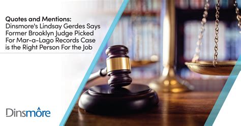 Dinsmore S Lindsay Gerdes Says Former Brooklyn Judge Picked For Mar A