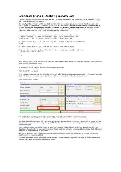 Leximancer Tutorial 6 Analysing Interview Data