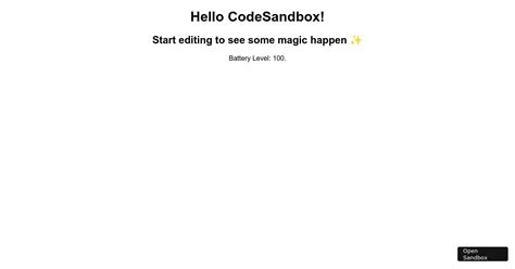 React Battery Forked Codesandbox React Battery Forked Codesandbox