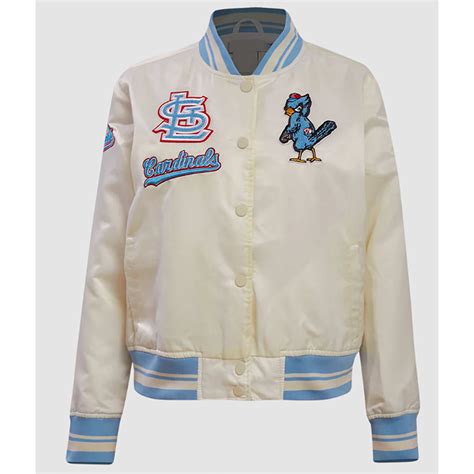 Satin Mlb St Louis Cardinals Retro Classic Rib Jacket