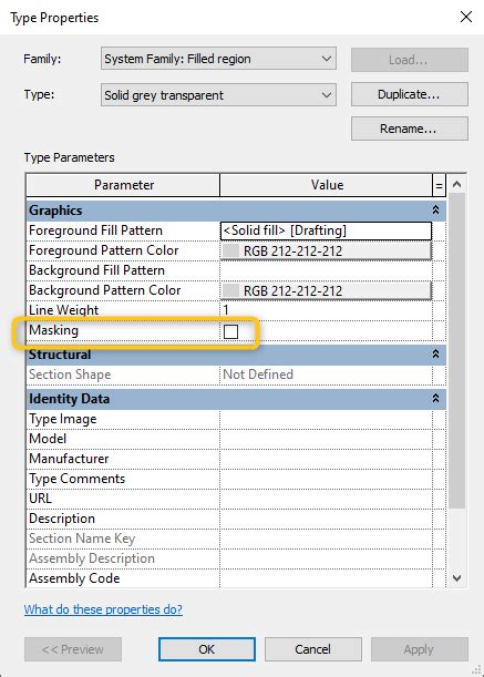 Shadows Are Not Displayed Through The Filled Region With Deselected Masking In Revit