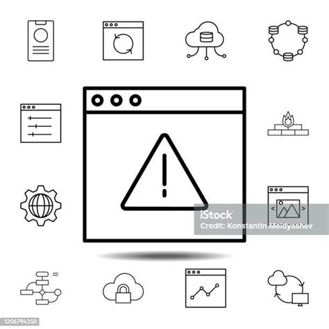 警報注意圖示為 ui 和 ux網站或移動應用程式設定的 web 設計開發圖示的簡單細線大綱向量元素向量圖形及更多互聯網圖片 istock