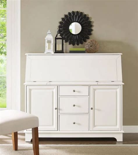 Sullivan Secretary Desk In White Finish Crosley Kf65001wh Furniture