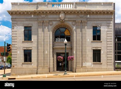 Dixon Illinois United States June 15th 2021 Old Bank Building In