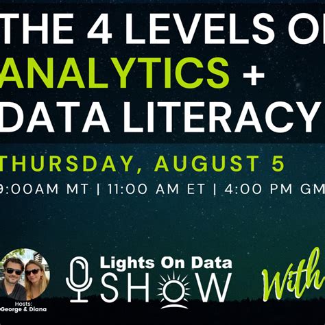 The 4 Levels Of Analytics And Data Literacy Lights On Data Show