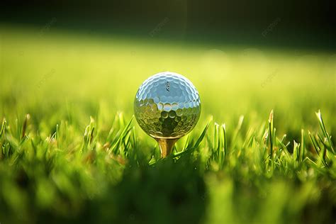 풀밭에 있는 티 안에 있는 골프공 골프 골프 공 골프 코스 배경 일러스트 및 사진 무료 다운로드 Pngtree