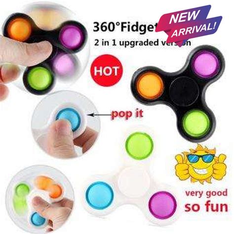 Simple Dimple Fidget Spinner Toy Handheld Mini Push Pop Bubble Fidget