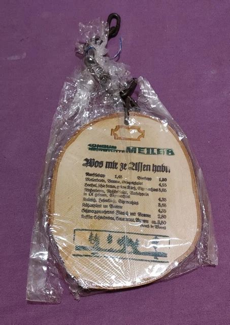 Ddr Holz Speisekarte Konsum GastÄtte Meiler Sosa In Ovp An Eisenkette
