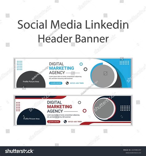 Social Media Linkedin Profile Banner Digital Stock Vector Royalty Free