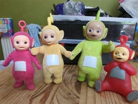 Teletubbies Figures Set Of 3 Vintage Felt Cbeebies 5” 1 Plastic £600 Picclick Uk