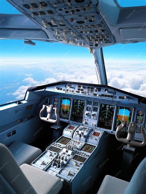 Premium Photo Cockpit Pilot Flight Deck Display