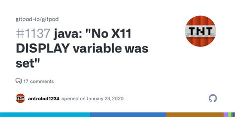 Java No X11 Display Variable Was Set · Issue 1137 · Gitpod Io