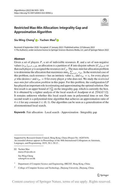 Restricted Max Min Allocation Integrality Gap And Approximation Algorithm