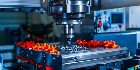 Using A Cnc Milling Machine To Finish Injection Mold Parts With Endmill Tools Concept Cnc