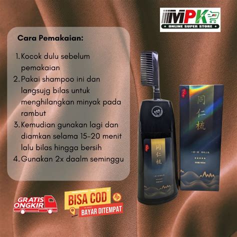 Jual Shampo Sisir Penutup Uban Instant With Minyak Zaitun Extrack Jahe Isi Ml Shopee Indonesia