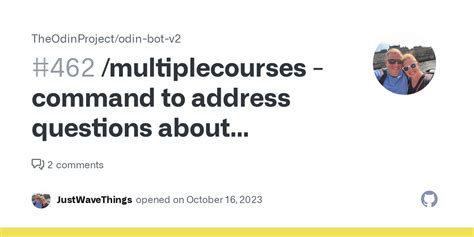 multiplecourses command to address questions about supplementing top