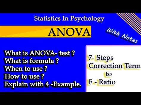ANOVA Test Analysis Of Variance With Example Numerical Conceptualstudypoint YouTube