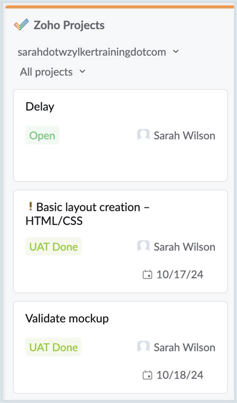 Zoho Projects Integration Zoho Mail