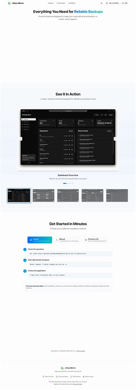 Gitea Mirror 自动 Github 到 Gitea 仓库镜像与备份 Gitea Mirror 自动 Github 到 Gitea 仓库镜像与备份