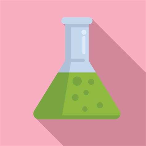 Flask Laboratory Icon Flat Vector Gmo Food Vector Art At Vecteezy