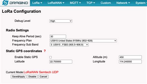 Dragino LPS N With MQTT Forwarder Uses Wrong Downlink Frequency ChirpStack MQTT Forwarder