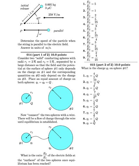 solved 013 10 0 points a charged particle is connected to a