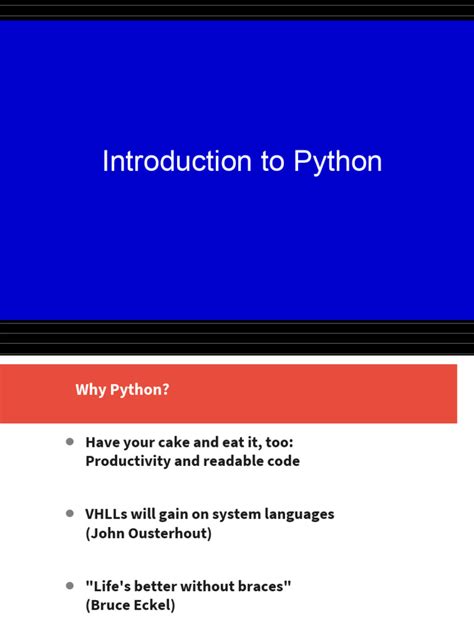 introduction to python pdf python programming language object