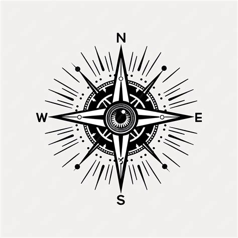 Premium Vector Vintage Compass Rose Illustration Design